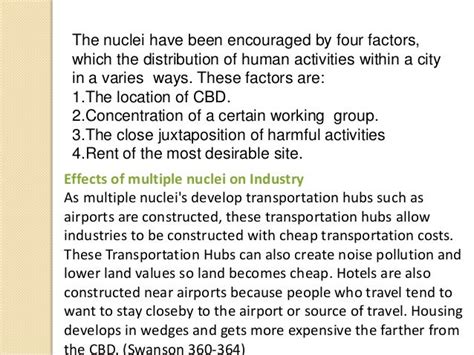 Multiple Nuclei Model Town Planning