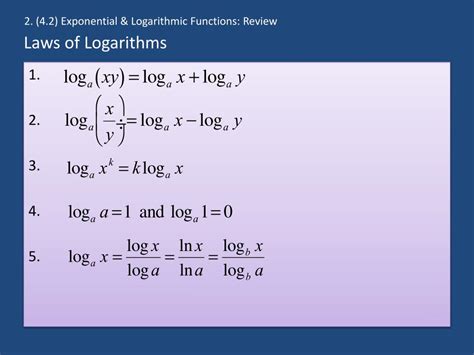 ppt lectures 4a 4b exponential and logarithmic functions powerpoint