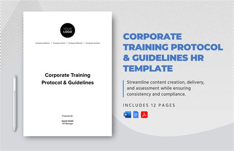 Corporate Training Protocol And Guidelines Hr Template In Pdf Word