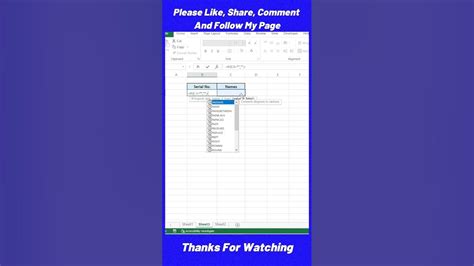 excel tutoring learn how to generate automatic series of number