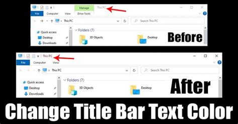 How To Change The Title Bar Text Color In Windows