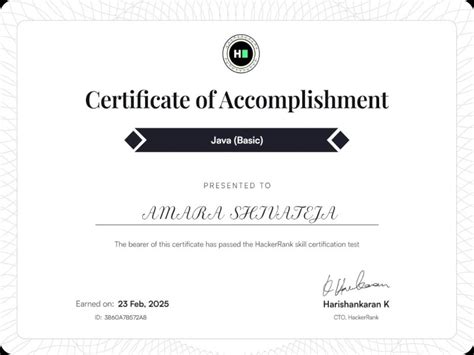 Hackerrank Coding Java Amara Shivateja