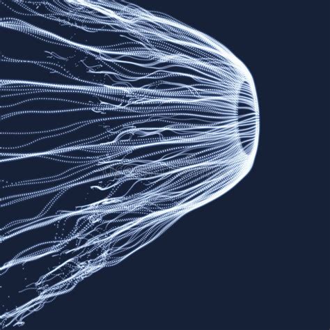 Array With Dynamic Particles 3d Technology Style Abstract Background Stock Vector