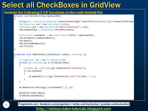 Sql Server Net And C Video Tutorial JavaScript To Select All