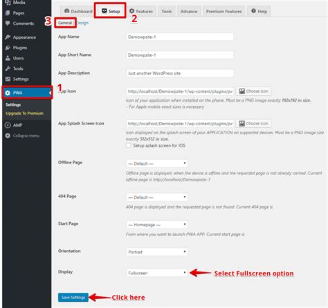 how to display fullscreen in pwa pwa for wp documentation