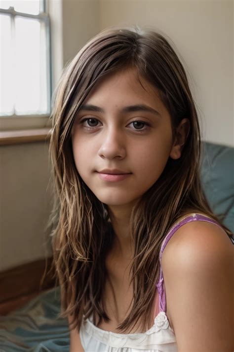 Full Color Portrait Of A Young Woman Natural Light Seaart Ai
