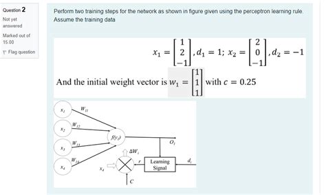 solved question 2 not yet answered perform two training