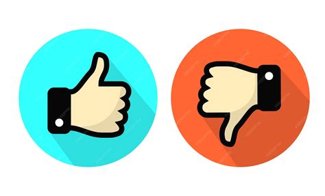 Premium Vector Thumbs Up And Down Icons