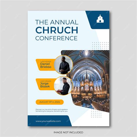 Affiche De La Conférence Annuelle De LÉglise Vecteur Premium