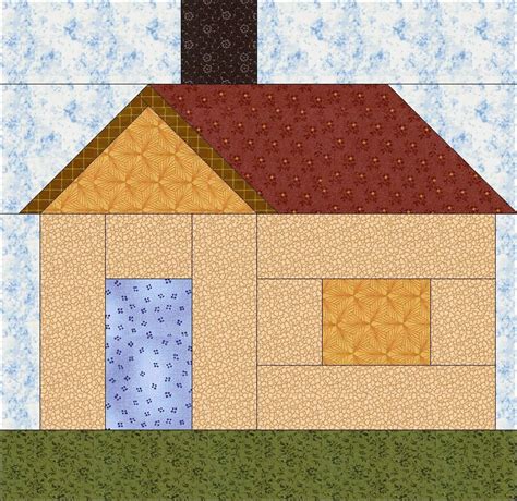 Foundation Piecing Block Paper Piecing Block House Instant Download Etsy