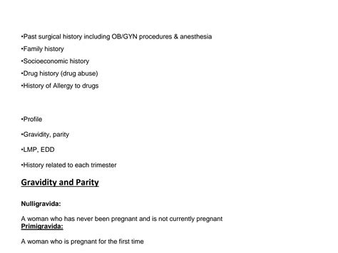 SOLUTION Obstetric History Studypool