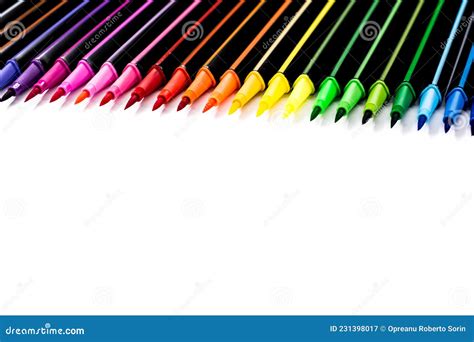 Rainbow Markers Stock Image 101960311