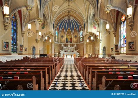 Beautiful Catholic Church Interior Stock Image Image Of Benches