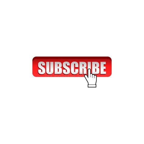Vector Graphic Of Subscribe Red Button With Hand Pointer Perfect For