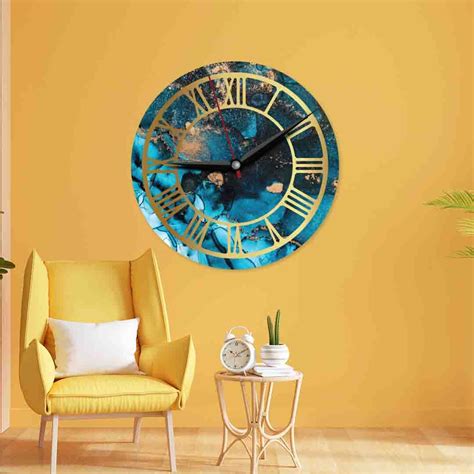 Resin Textured Acrylic Wall Clock Orbiz Creativez