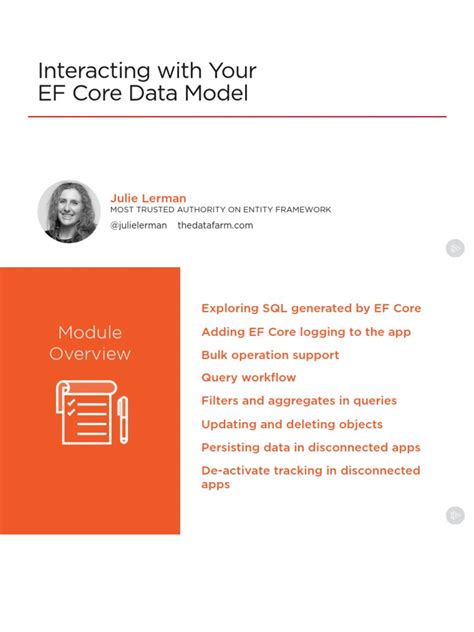Interacting With Your Ef Core Data Model Julie Lerman Pdf Language