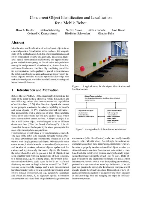 pdf concurrent object identification and localization for a mobile robot