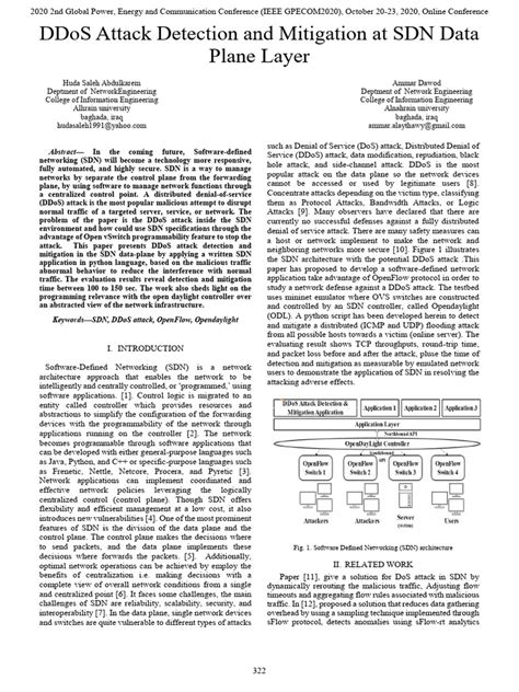 1 Ddos Attack Detection And Mitigation At Sdn Data Plane Layer Pdf