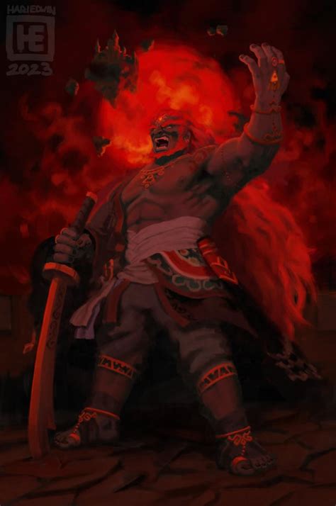 [totk][oc] You Witness A Kings Revival Ganondorf Artwork I Knew I Had