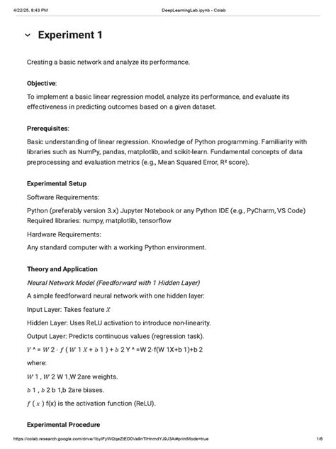 Deeplearninglabipynb Colab Pdf Regression Analysis Mean