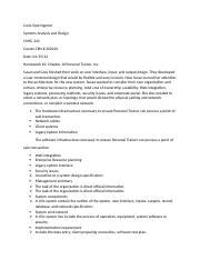 Homework10 Docx Curie Epie Ngome Systems Analysis And Design CMSC 243 Course CRN 202230 Date