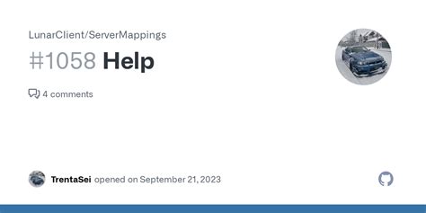 help · issue 1058 · lunarclient servermappings · github