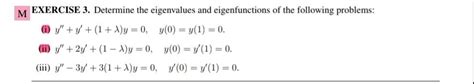 exercise 3 determine the eigenvalues and