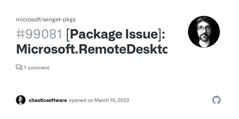Package Issue Microsoftremotedesktopclient · Issue 99081 · Microsoftwinget Pkgs · Github