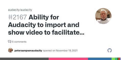 Ability For Audacity To Import And Show Video To Facilitate Dubbing The Audio Track Issue