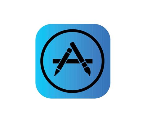 App Store Icon Logo Phone Apple Symbol Blue And Black Design Mobile Vector Illustration 21514748