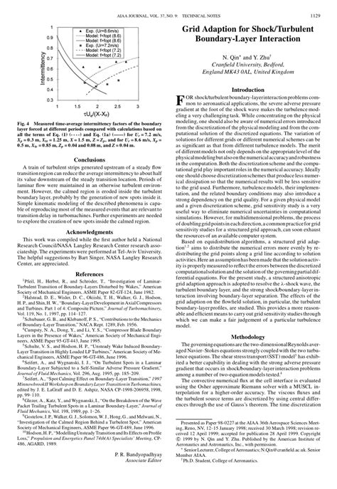 Pdf Grid Adaption For Shockturbulent Boundary Layer Interaction