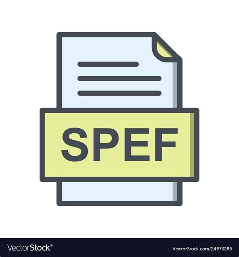 Spef File Document Icon Royalty Free Vector Image