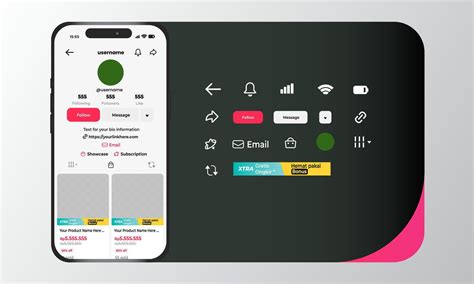 Tiktok Shop Account Interface Template Set With Smartphones 52265446