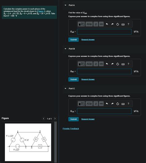 Solved Calculate The Complex Power In Each Phase Of The Chegg