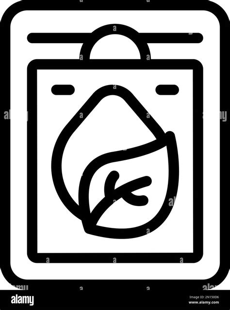 Natural Dye Label Icon Outline Vector Water Product Cosmetic Drop
