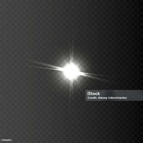 햇빛 별빛 또는 빛 효과의 특별한 디자인 플래시 효과 스타 태양 또는 스포트라이트 광선 라이트 Png 장식 요소 격리된 투명 배경 렌즈 플레어에 대한 스톡 벡터 아트 및