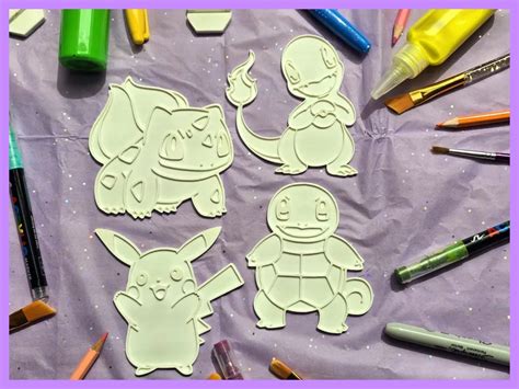 Pokémon Starter à Colorier Pika Bulba Char Carapuce Par Merilno3d