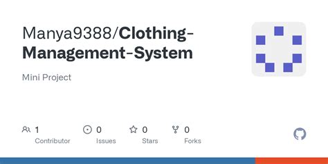Github Manya9388clothing Management System Mini Project