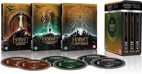 The Hobbit Trilogy Steelbook Collection Theatrical And Extended