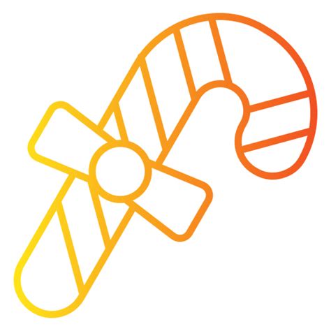 Candy Cane Generic Gradient Outline Icon