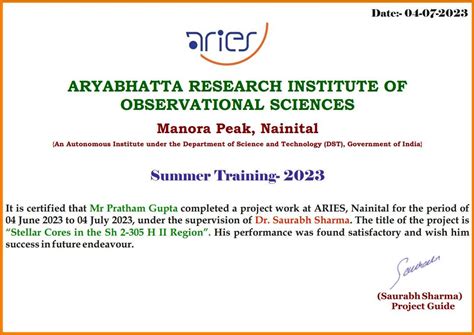 Pratham Gupta On Linkedin Happy To Share That I Have Successfully Completed My Short Term Summer…