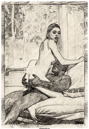 Erotic Line Drawings April Part Luscious Hentai Manga Porn