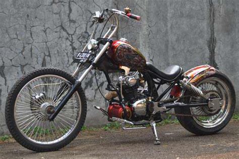 18 Modifikasi Motor Bebek Chopper
