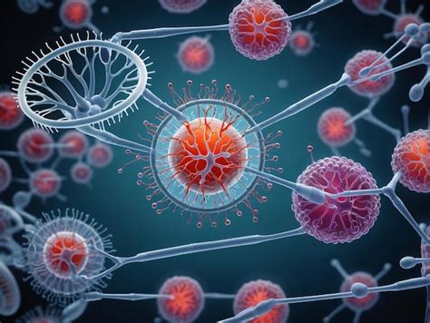 Premium Ai Image A Pathogen Cell With Red Blood Cells