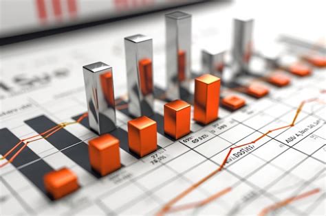 premium photo this closeup photo shows a bar chart placed on a table