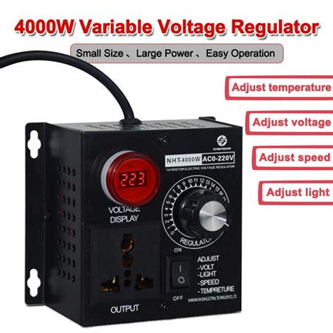 Motor Speed Regulator 4000w Ac 220v Variable Voltage Controller Motor Dimmer Stepless Speed