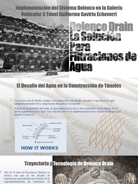 Implementación De Dolenco Drain En Túneles Pdf Agua Hormigón