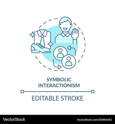 Symbolic Interactionism Soft Blue Concept Icon Vector Image