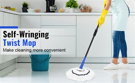 Self Wringing Twist Mop For Floor Cleaning Microfiber Mop