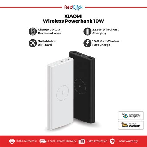 Xiaomi Wireless Powerbank Pengecas Mudah Alih Wayarles W Two Way Pengecasan Pantas Wireless